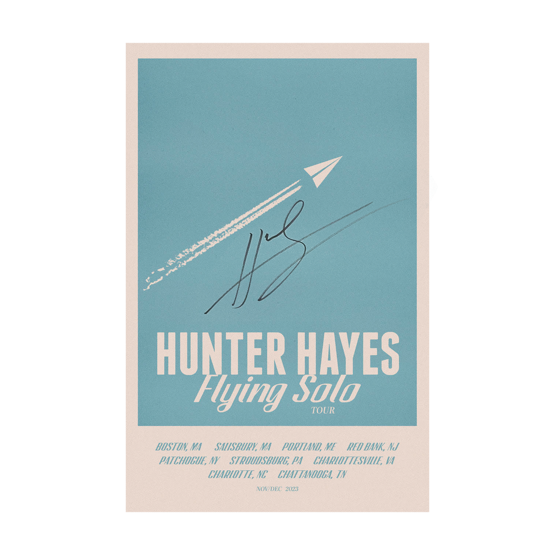Signed Flying Solo Tour Poster (11x17) – Hunter Hayes Merch